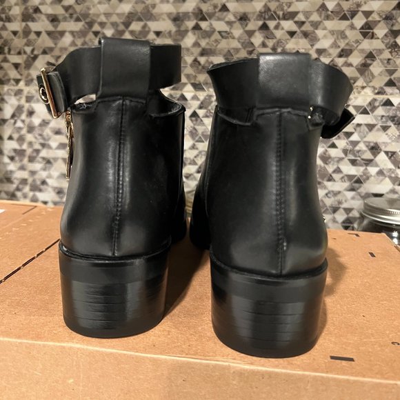 Zara | Shoes | Leather Bootie With Ankle Strap | Poshmark
